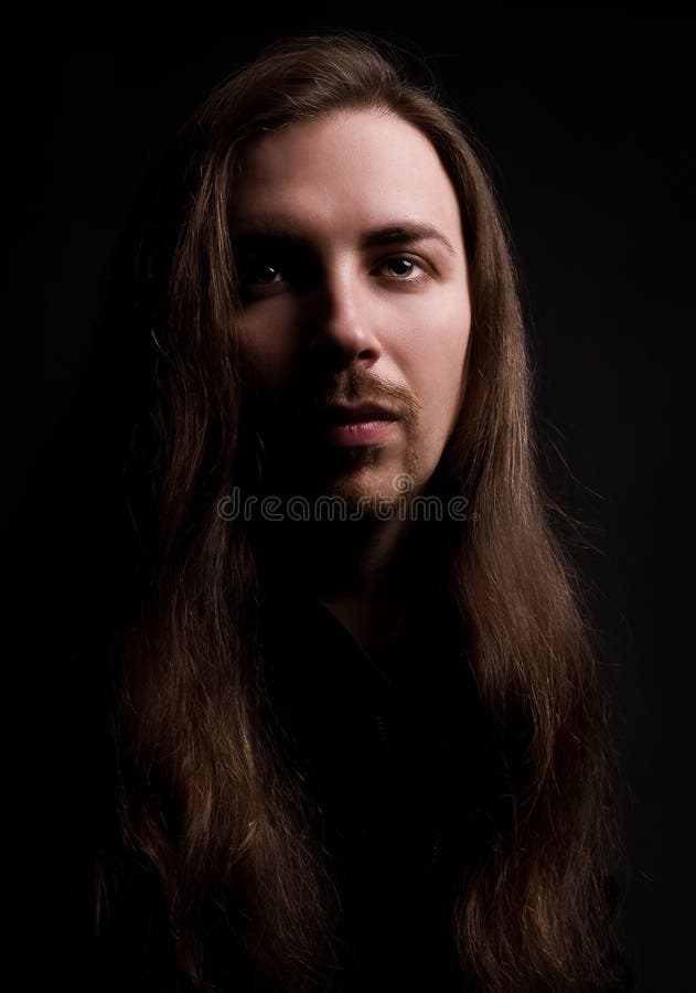 Portrait on black stock photo. Image of single, young - 8816726