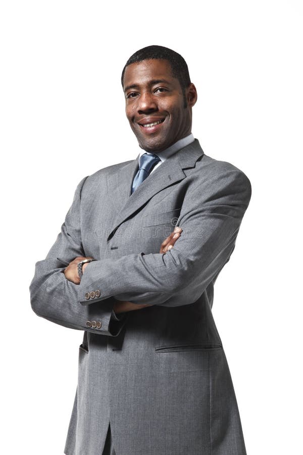 Portrait of Black Businessman Stock Image - Image of confident ...