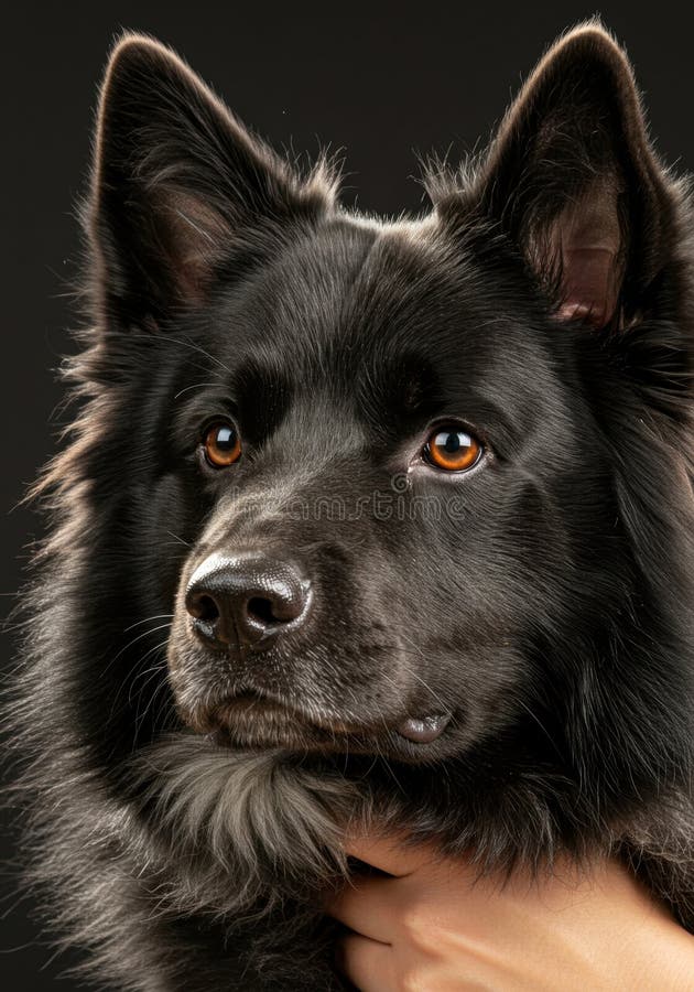 Portrait of a Black German Shepherd Dog Stock Photo - Image of german ...