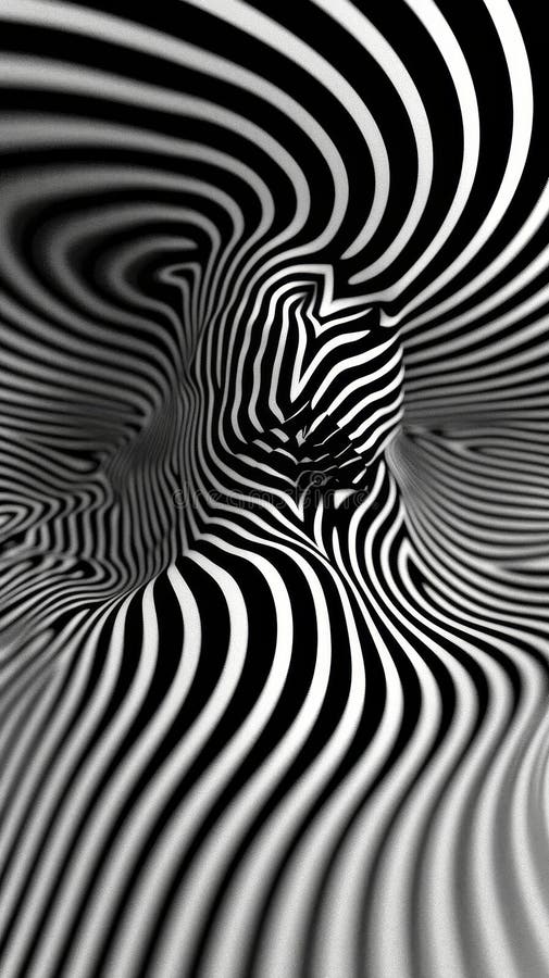 Portrait of Black and White Stripes, Abstract, AI Generated Stock ...