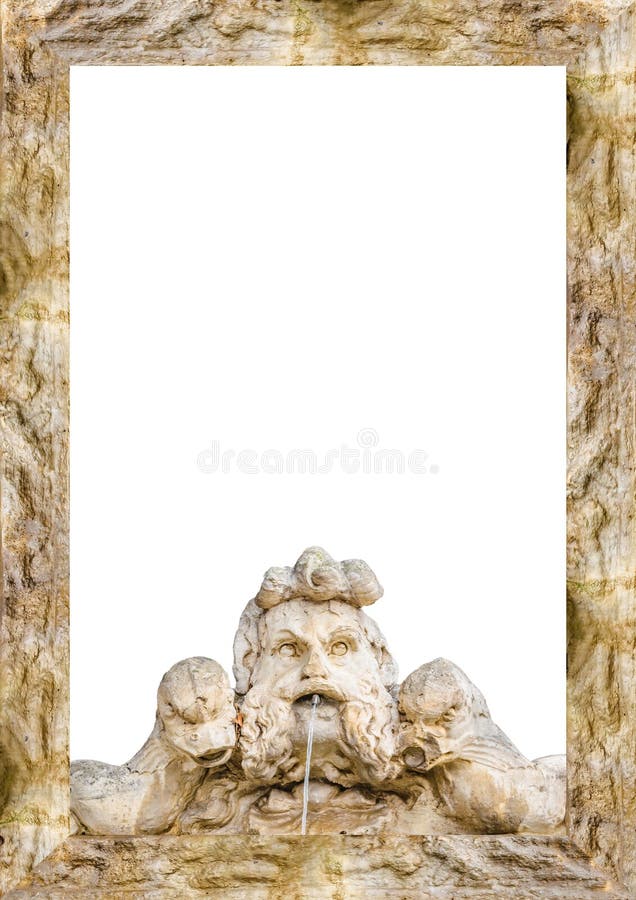Portrait Blank Frame with Sculptural Borders Stock Image - Image of ...