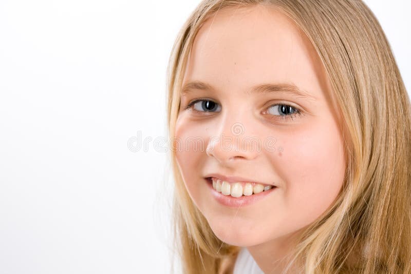 Portrait of blond girl stock photo. Image of childhood - 32153398
