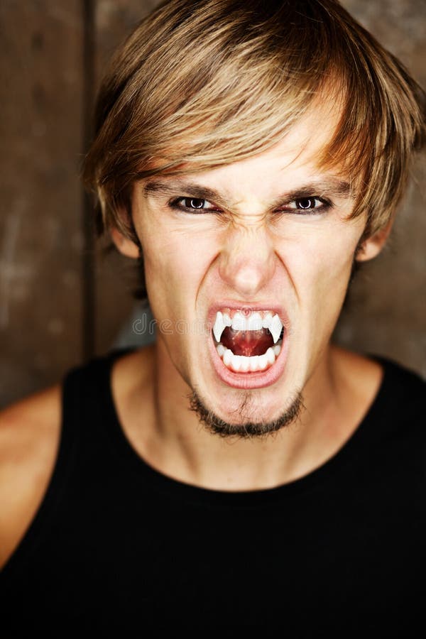 Portrait of a Blond Vampire Stock Photo - Image of hissing, carnival ...
