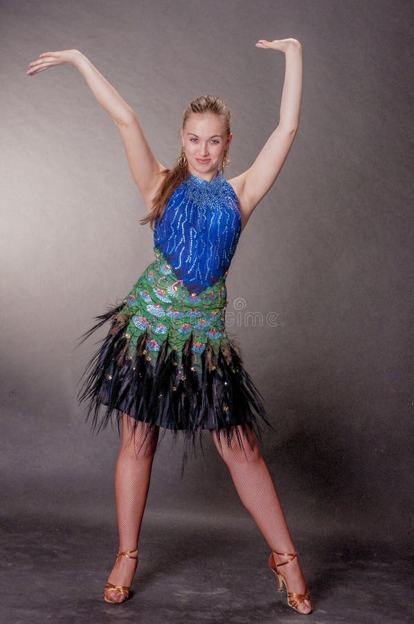Portrait of a Blonde Dancing Latino in a Dance Suit Stock Image - Image ...