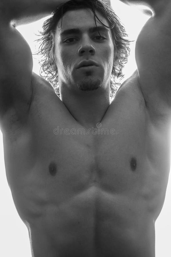 Portrait of bodybuilder stock image. Image of closeup - 195455699