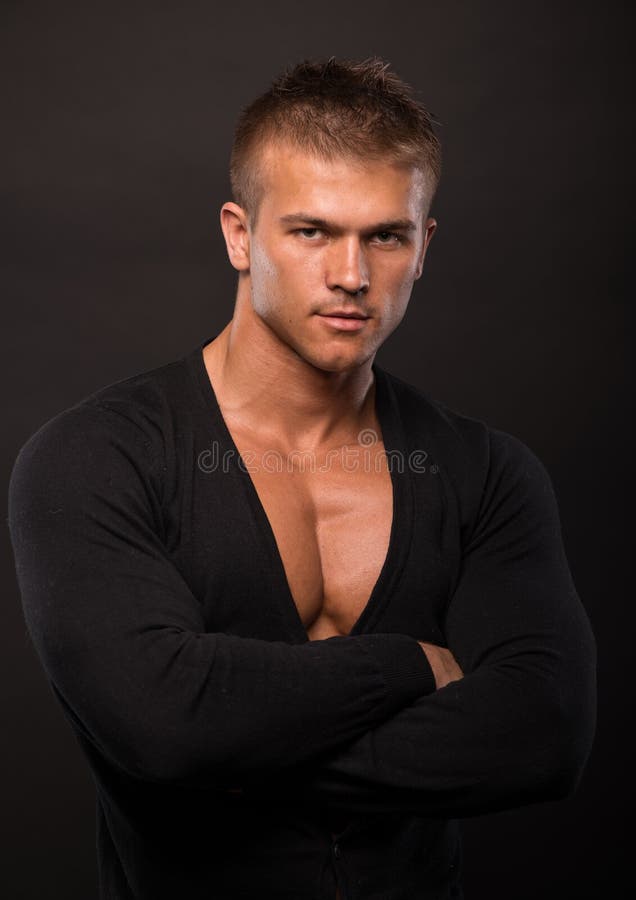 Portrait of bodybuilder stock photo. Image of attractive - 244569588