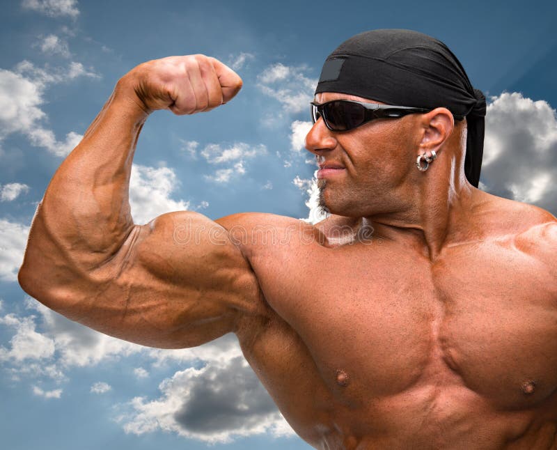 Portrait of bodybuilder stock image. Image of flexing - 41636923