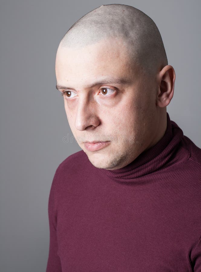 Portrait of a bold man stock photo. Image of portrait - 23954796