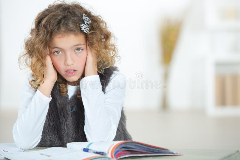 Portrait bored child stock image. Image of domestic - 247461827