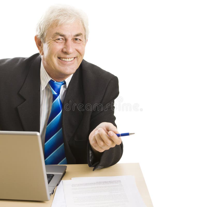 Portrait of boss stock photo. Image of laptop, boss, chief - 7133938