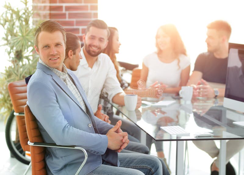 Boss and Business Team on Meeting in Office Stock Image - Image of ...