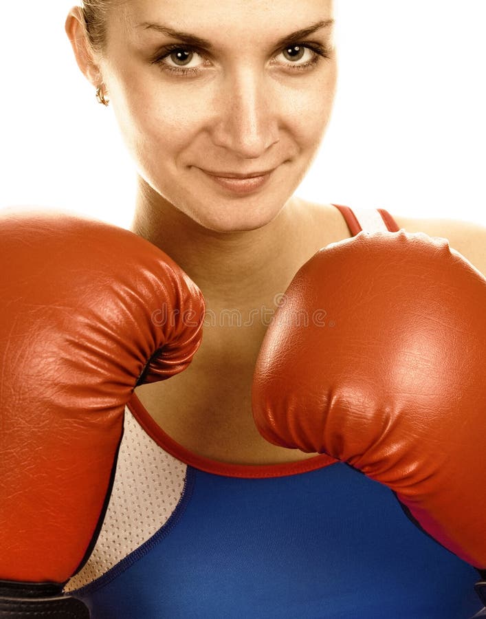 Portrait of a boxer girl stock photo. Image of health - 2948126