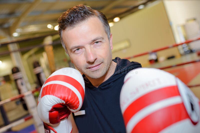 Portrait boxing coach stock photo. Image of handsome - 282354236