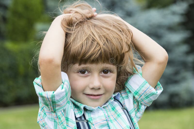 Portrait of a Boy on a Background Stock Photo - Image of bright ...