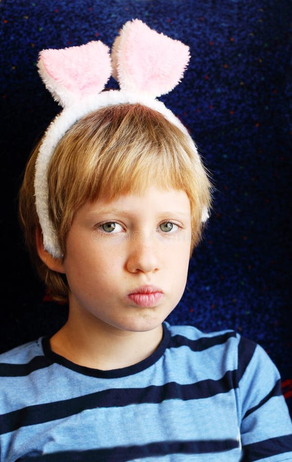 Cute Autistic Boy with Headphones Stock Photo - Image of music, future ...