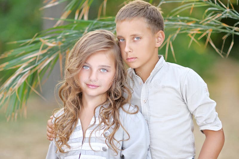 Portrait of a boy girl stock image. Image of joyfulness - 48395025