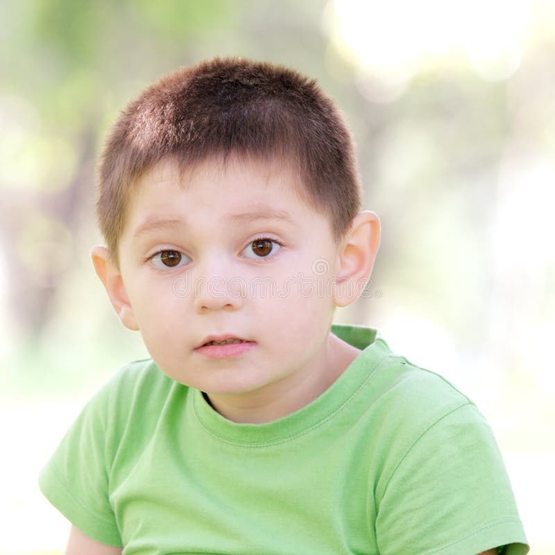 Portrait of boy in green stock image. Image of portrait - 10923753