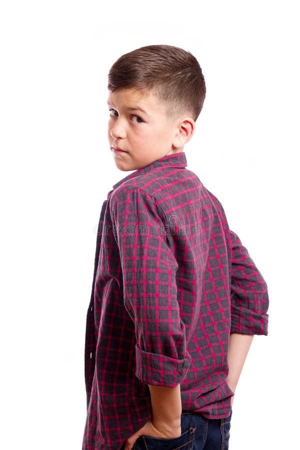 Portrait of a Boy in a Half-turn Stock Image - Image of character ...