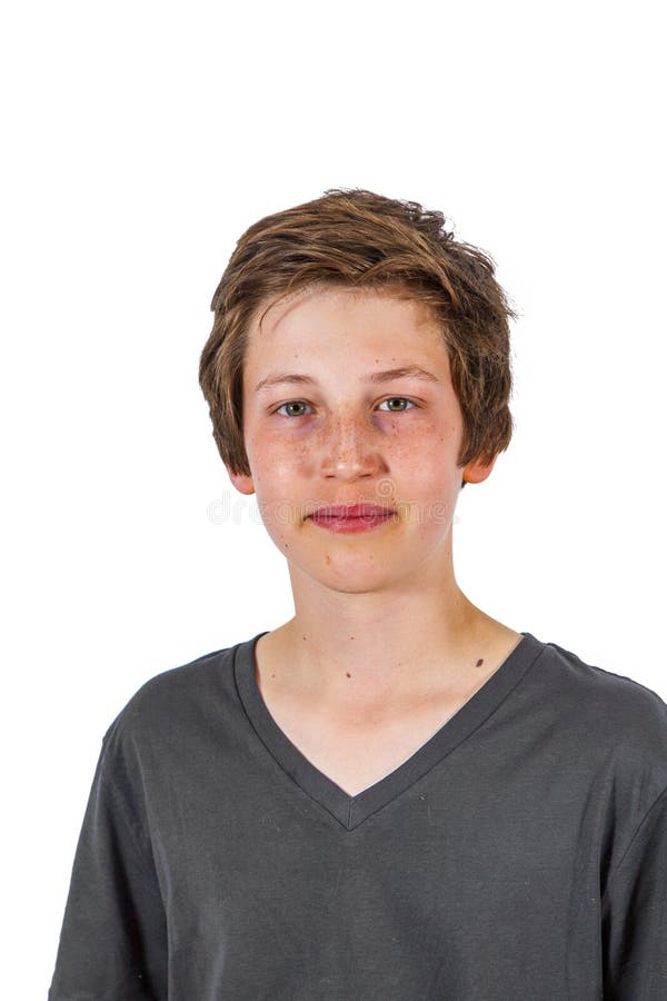 Portrait of a Boy, Isolated on White Stock Photo - Image of male, cute ...