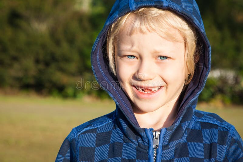 Portrait of Boy with Missing Teeth Stock Photo - Image of camera ...