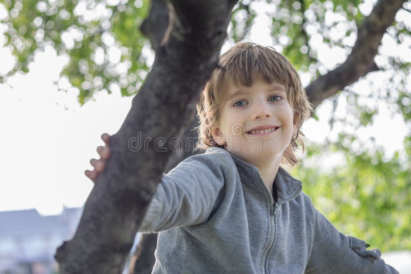 Portrait of a boy stock image. Image of grass, nature - 84543607