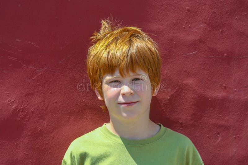 Portrait of Boy with Red Hair Stock Photo - Image of skin, eight: 62767212