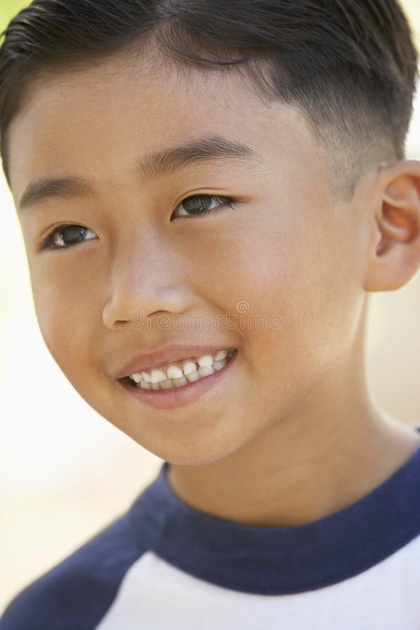 Portrait of Boy Smiling stock photo. Image of shoulders - 7941170