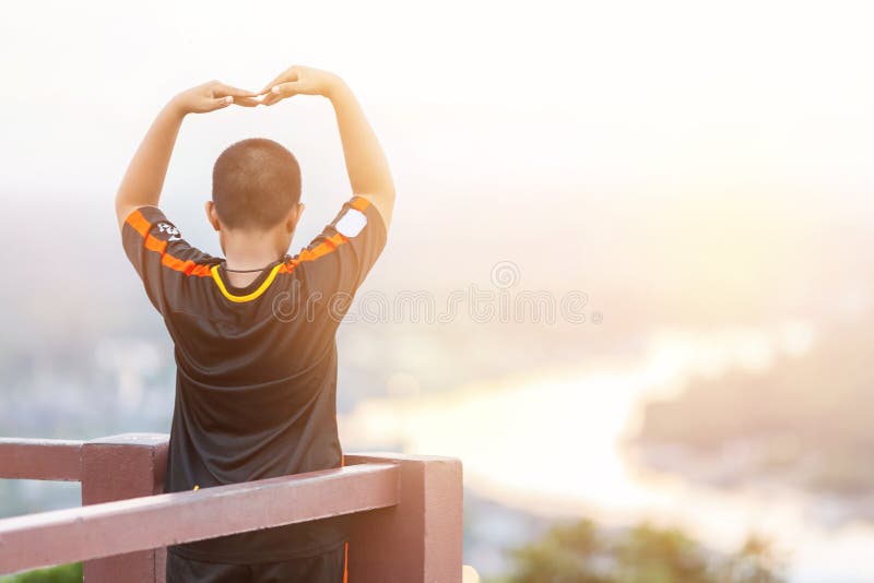 Portrait of the Boy Standing, Back View.selective Focus. Stock Photo ...
