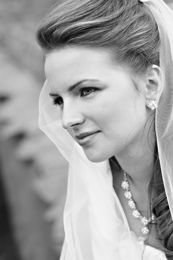 Portrait of bride stock image. Image of love, summer - 14137263