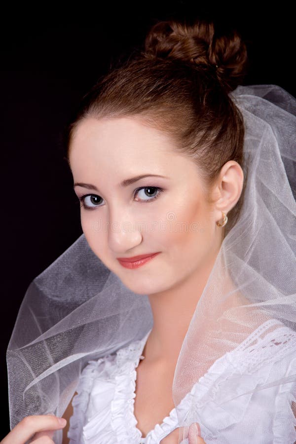 Portrait of the bride stock image. Image of purity, person - 28957887