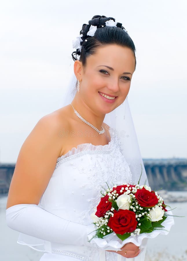 The airy bride stock photo. Image of married, bride, lifting - 4137710