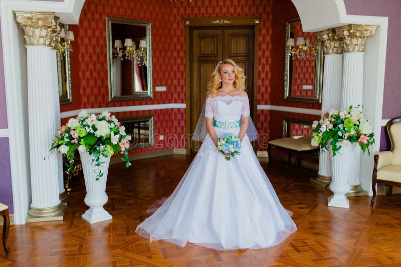 Portrait of a Bride in a Beautiful Classic Interior Stock Image - Image ...