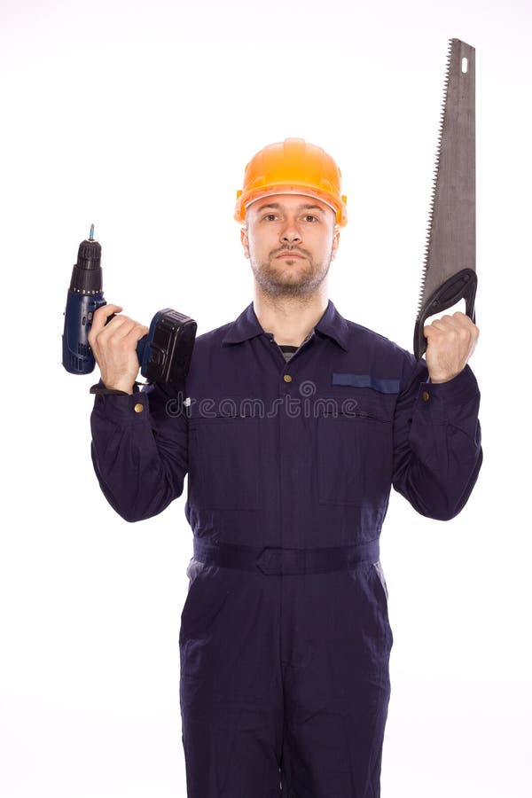 Portrait of a builder stock photo. Image of caucasian - 23753396