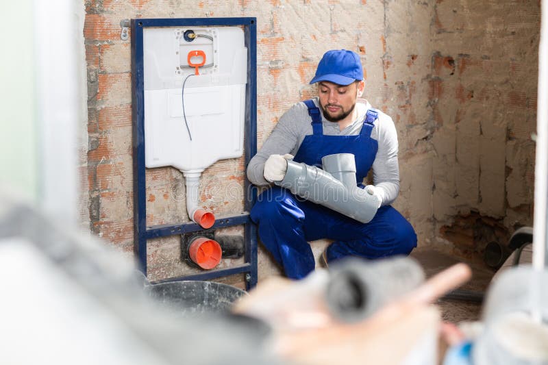 Portrait of Builder in Process of Finishing Work Stock Photo - Image of ...