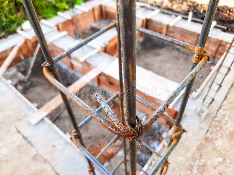 Portrait of a Building S Iron Pole Which Focuses on the Iron Pole ...