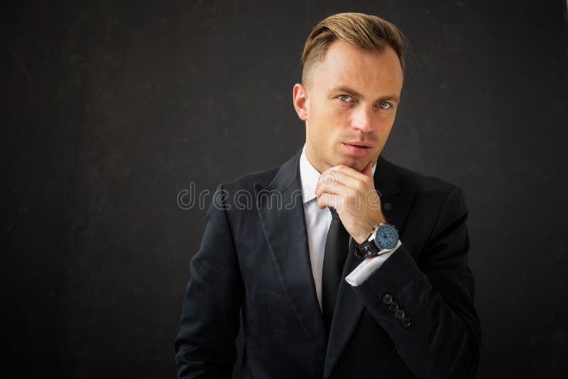 Portrait of business man stock photo. Image of watch - 72593224