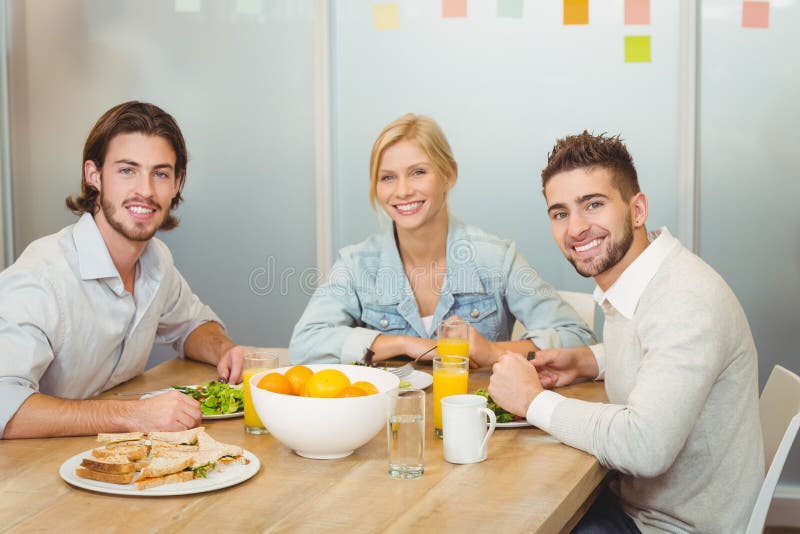 Portrait of Business People Having Lunch Stock Image - Image of lunch ...
