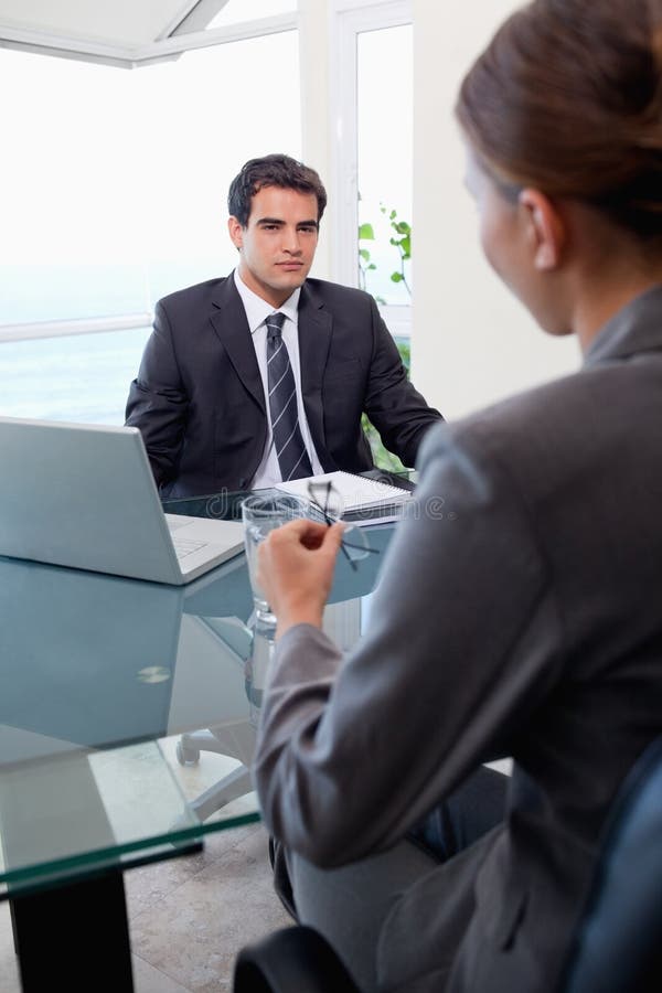 Portrait of a Business Team during a Meeting Stock Photo - Image of ...