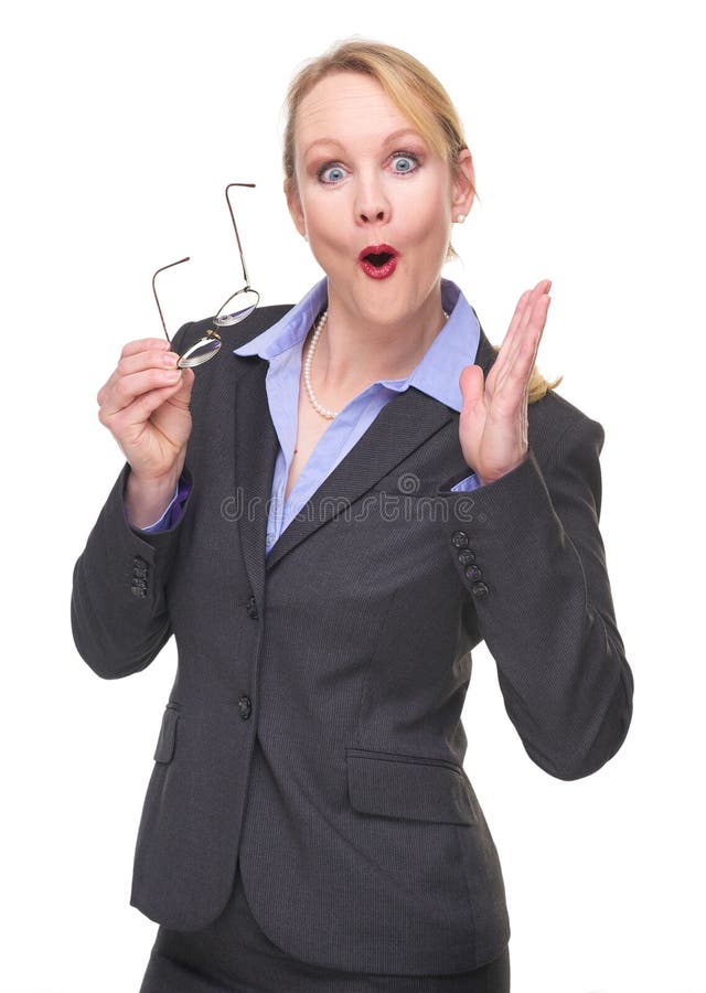Portrait of a Business Woman with Fun Expression Stock Photo - Image of ...