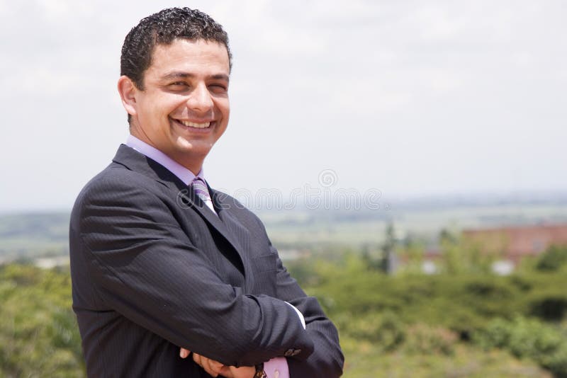 Professional Hispanic Male in Suit with Confident Expression Stock ...
