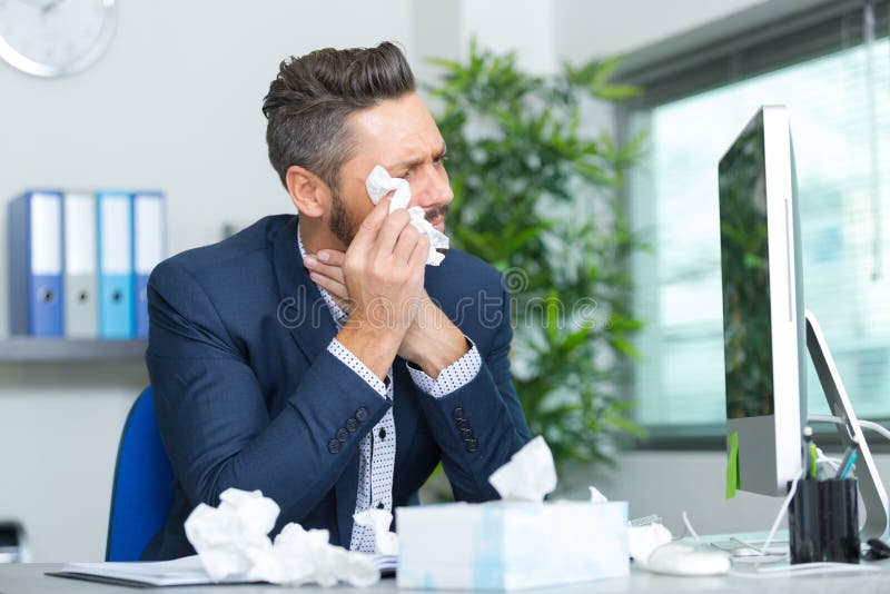 Portrait Businessman Crying Stock Image - Image of shirt, human: 266717881