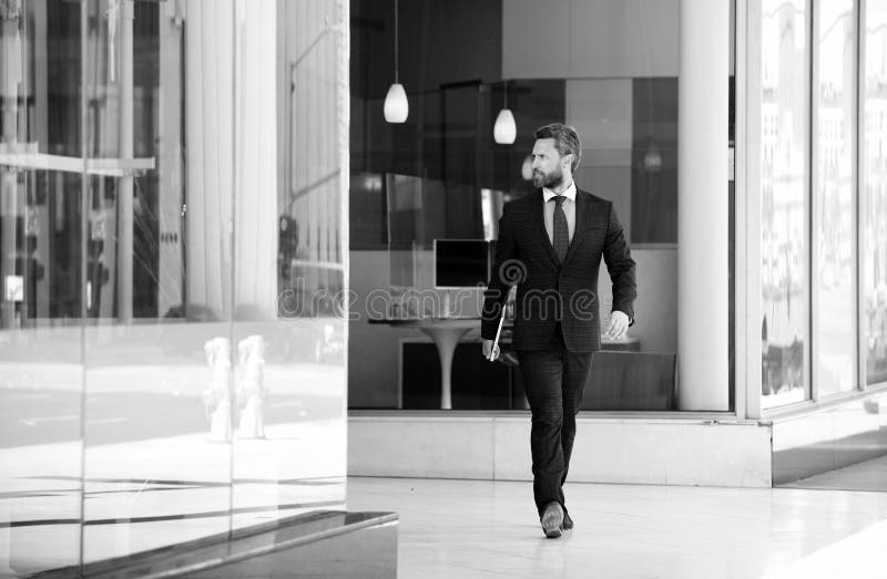 Portrait of Businessman in Front of Modern Office. Stock Image - Image ...