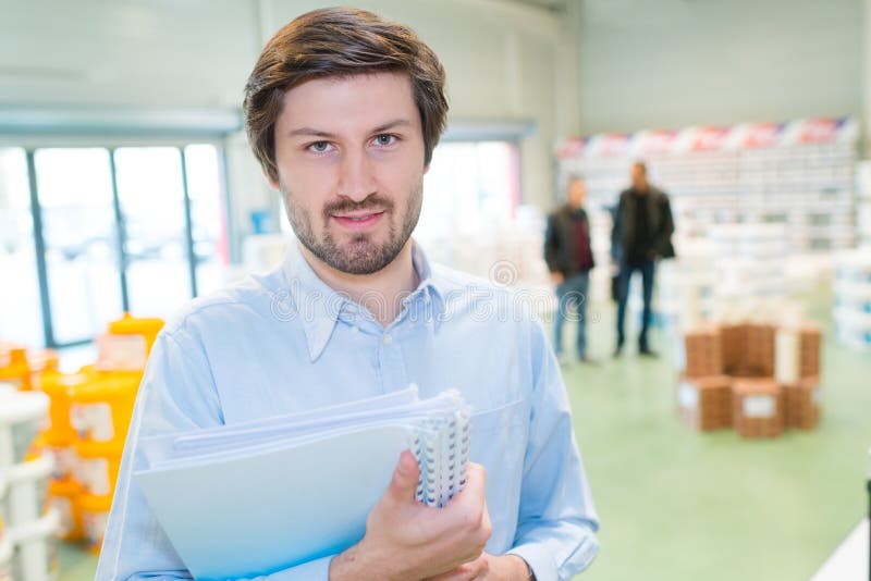 Portrait Businessman in Hardware Store Stock Photo - Image of smiling ...