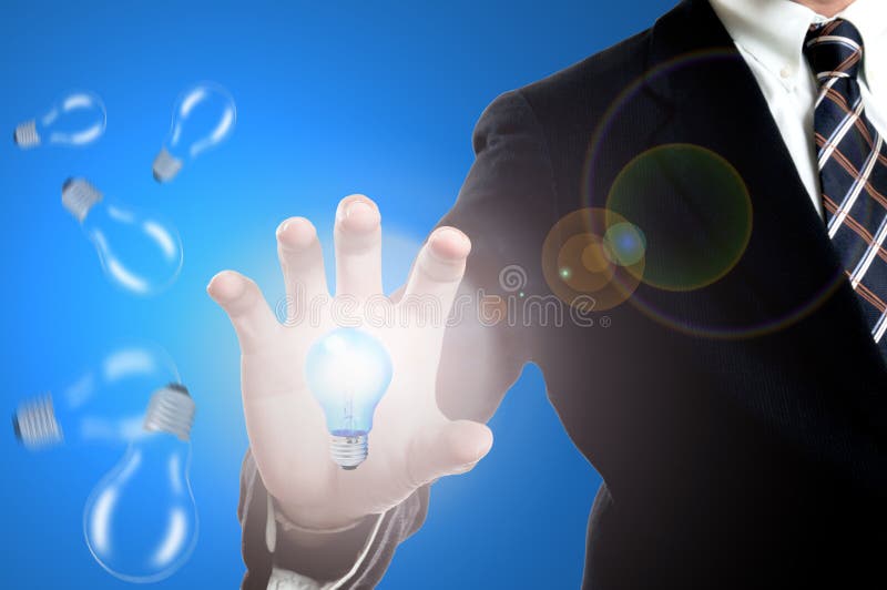 Portrait Businessman Select Idea Stock Photo - Image of market ...