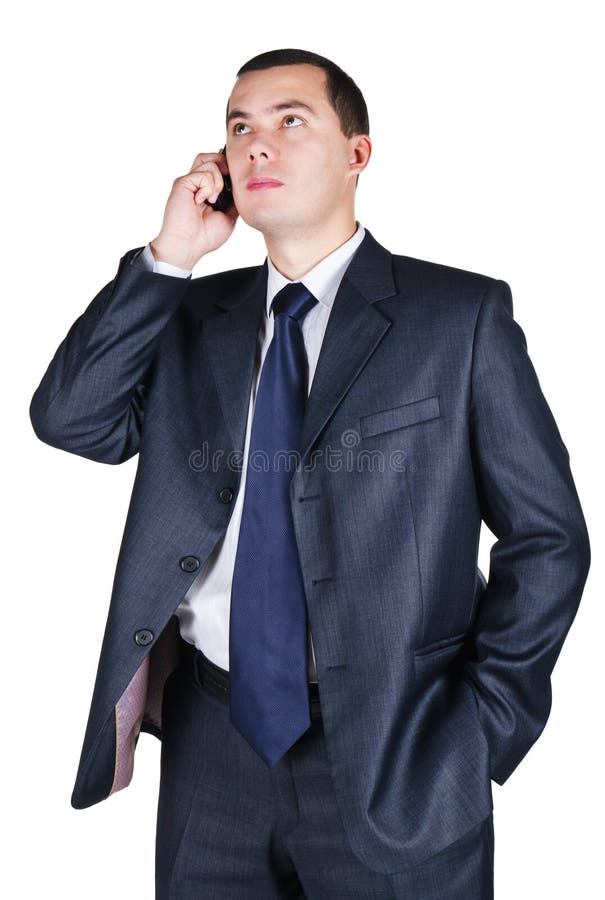 Portrait of the Businessman Speaking by Phone Stock Image - Image of ...