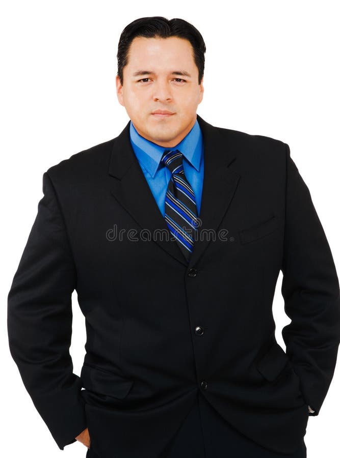 Portrait of Businessman Standing Stock Image - Image of isolated ...