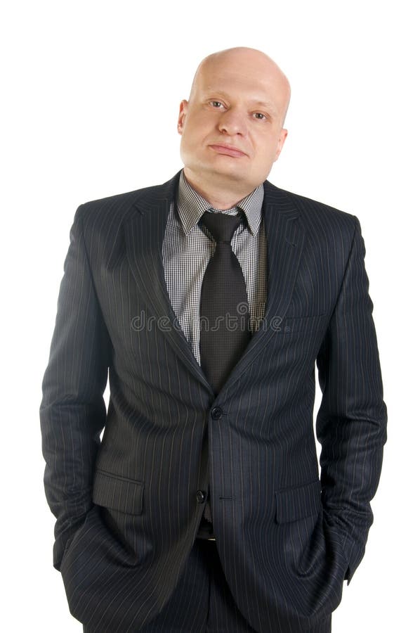 Portrait of Businessman in Suit Stock Image - Image of person, forties ...