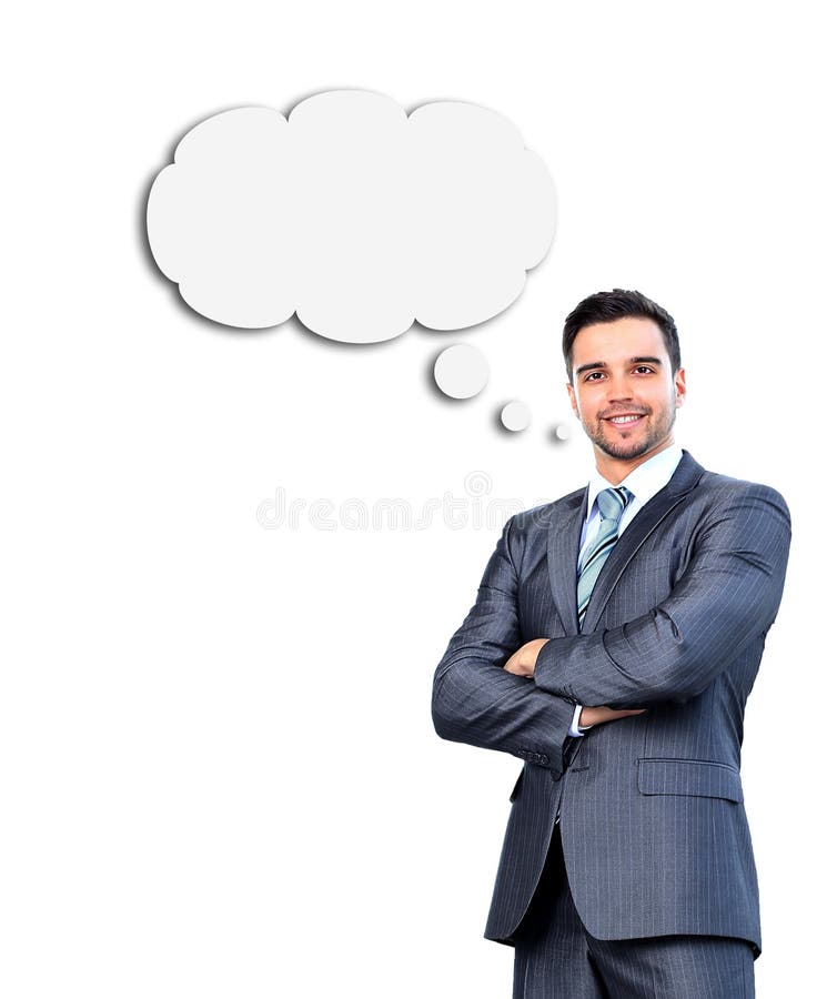 Young man thinking stock image. Image of fresh, confident - 24131447