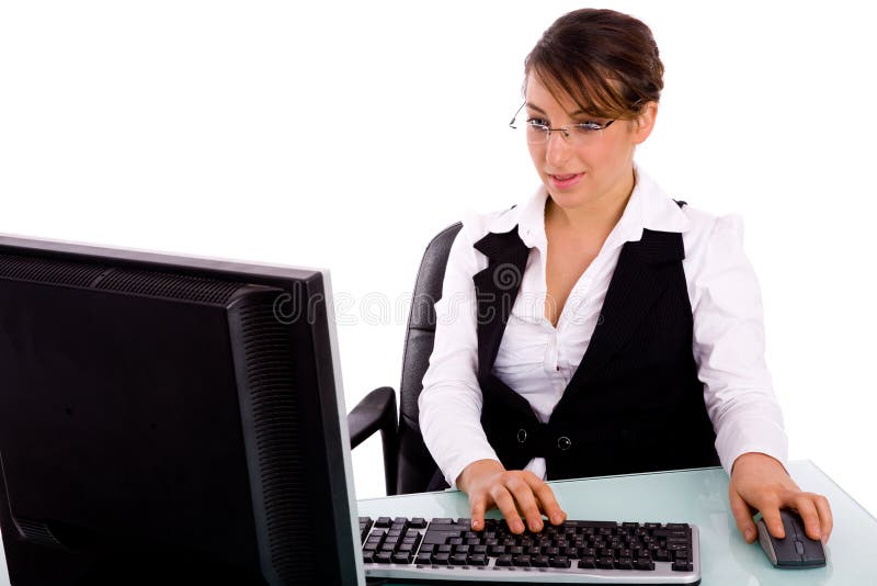 Businesswoman Having Backache at Work Stock Photo - Image of formal ...