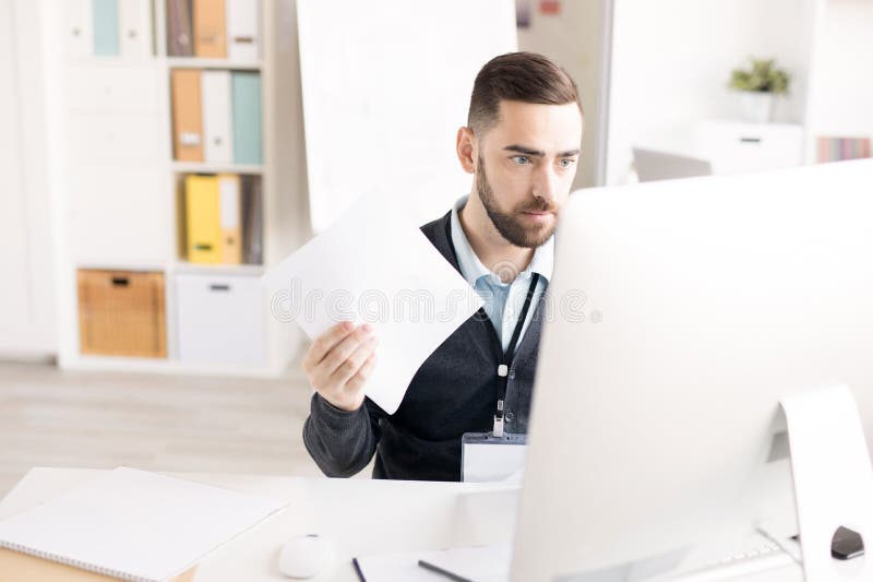 Office Work stock image. Image of looking, documents - 133520109